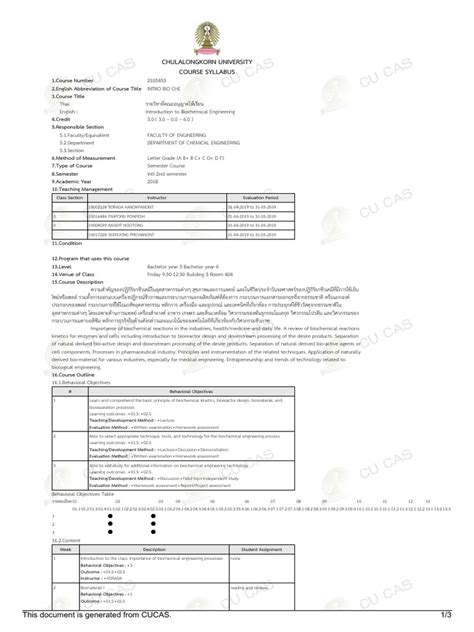 Introduction To Biochemical Engineering Syllabus Pdf