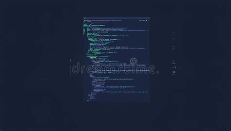 Source Code Written In Programming Language On Dark Blue Background Stock Image Image Of Line