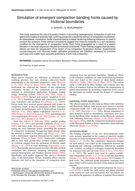 Pdf Simulation Of Emergent Compaction Banding Fronts Caused By Frictional Boundaries
