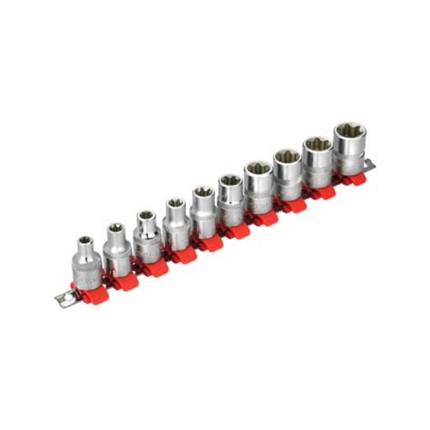 Jetech 12 Inch Drive Female E Torx Star Socket Set E8 E24 10pcs E8