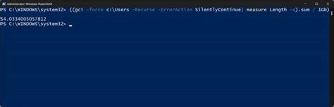 How To Calculate A Folders Size Using Powershell On Windows