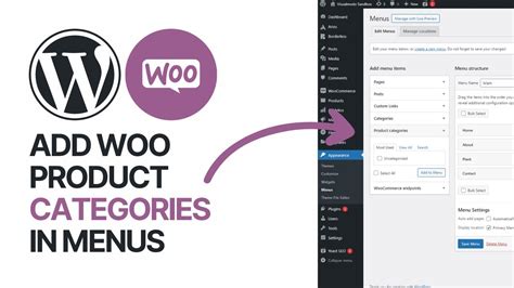 How To Add Woocommerce Product Categories In Wordpress Menus 🛒 Youtube