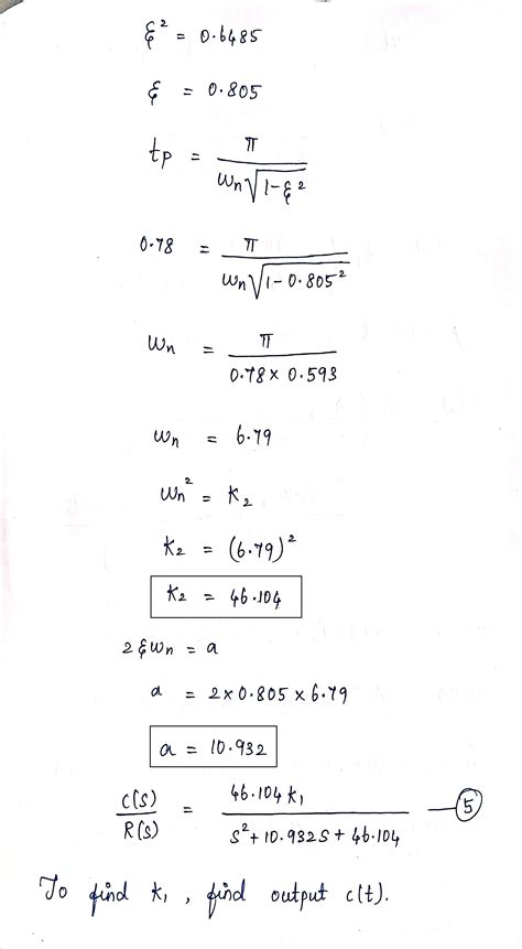 Solved 5 A Servo System And Its Time Response Under Unit Step Input Is Course Hero