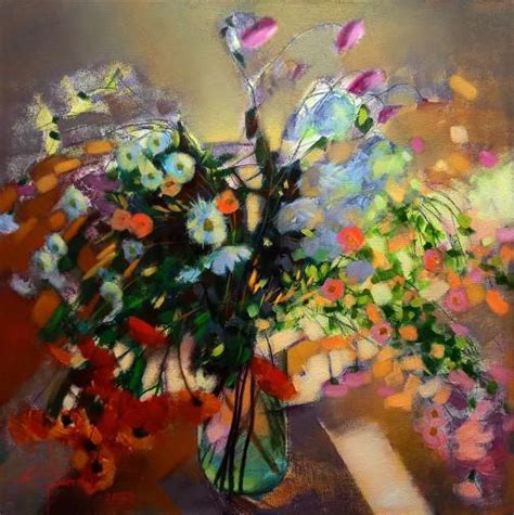 Купити картину «Жовтень з квітами акрилом на полотні в стилі імпресіонізм Саченко Олена