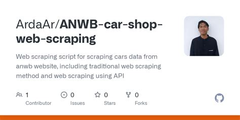Github Ardaaranwb Car Shop Web Scraping Web Scraping Script For Scraping Cars Data From Anwb