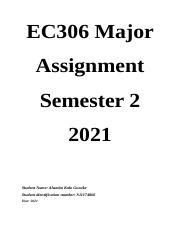 EC Major Assignment Docx EC Major Assignment Semester Babe Name Alumita Kalo