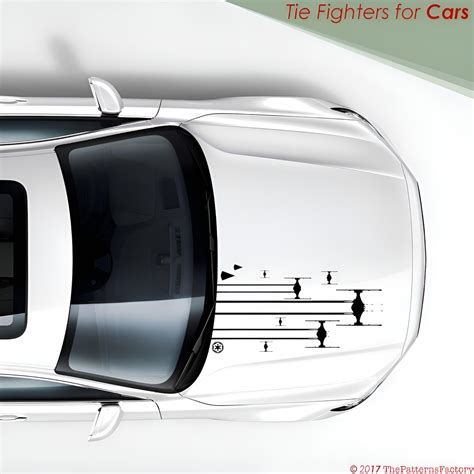 New Star Wars Inspired Tie Fighters Squad Car Hood Decal Sticker