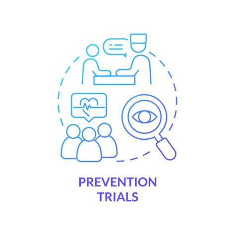 Prevention Trials Blue Gradient Concept Icon Medicine Of Clinical