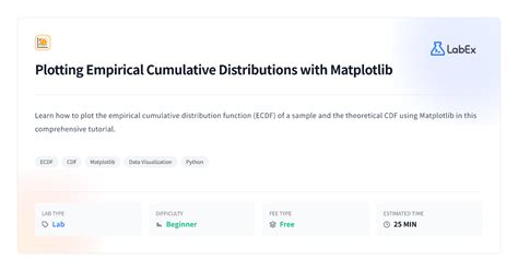 Matplotlib 으로 Ecdf 및 이론적 Cdf 플롯하기 데이터 시각화 Labex