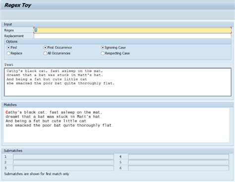Testplay With Regular Expressions Regex Sap Tips