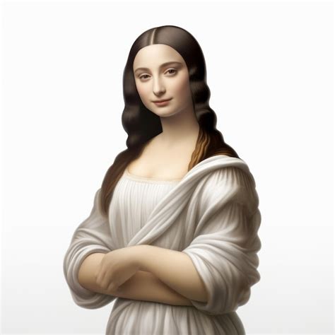 Premium Photo 3d Mona Lisa A Modern Facebook Icon In Daz3d Style