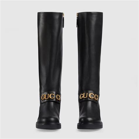 Womens Gucci Boot In Black Leather Gucci® Uk