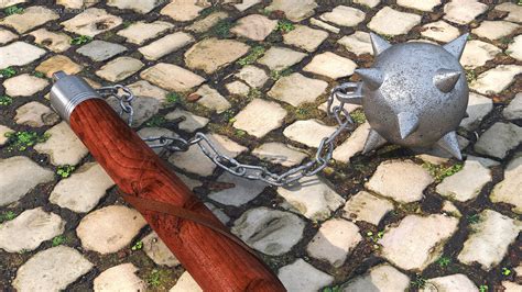 Single Ball Medieval Flail 3d Turbosquid 2070789