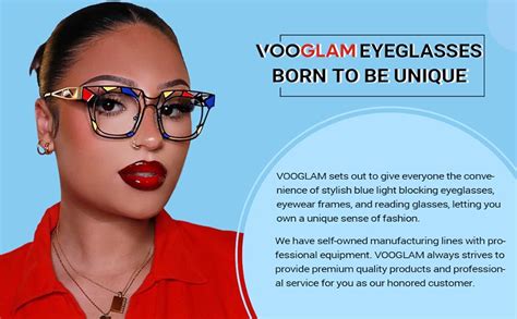 Vooglam Square Blue Light Blocking Glasses For Women Anti
