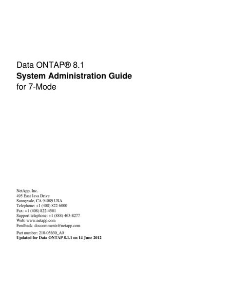 netapp admin guide pdf computer data storage superuser