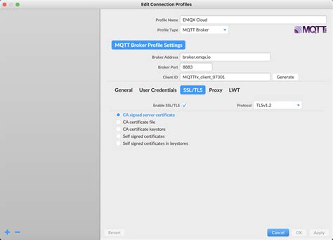 使用 mqtt fx 接入 emqx cloud emq