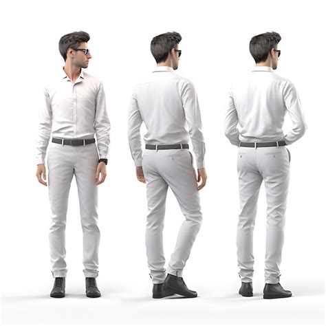 Premium Ai Image 3d Character Model Simple Minimalist Sheets With