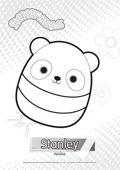 Squish Mellow Coloring Sheets Free Printable Templates
