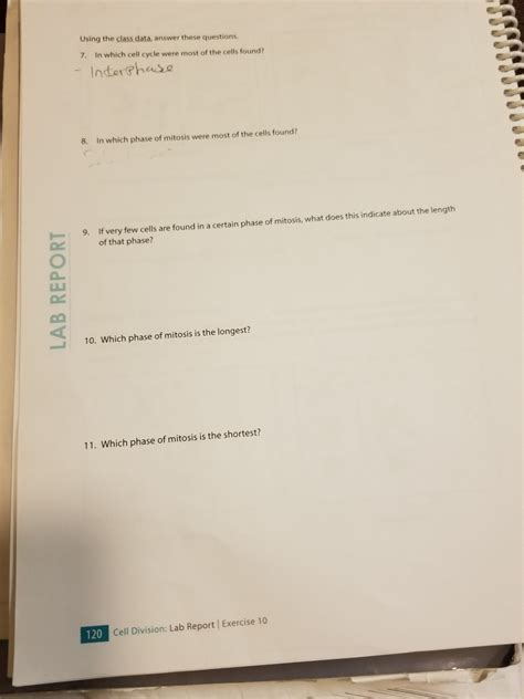 Solved EXERCISE 10 LAB REPORT Cell Division Name MEIOSIS Chegg Com