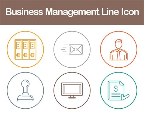 Business Management Vector Icon Set 21505778 Vector Art At Vecteezy