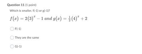solved question 11 1 point which is smaller f 1 or