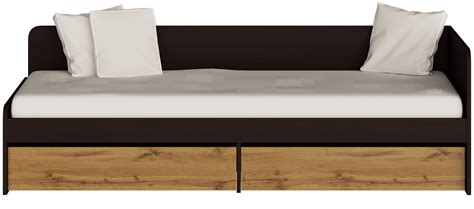 ᐉ Ліжко Еверест Соната 800 з шухлядами та матрасом Мехіко 194х84х61 см Венге темний Дуб крафт