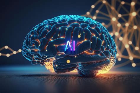 인공지능 신기술 과학 미래 추상적인 인간의 두뇌 Ai 기술 Cpu 중앙처리장치 칩셋 빅데이터 머신러닝과 사이버 마인드 지배 제너레이티브 Ai 프리미엄 사진