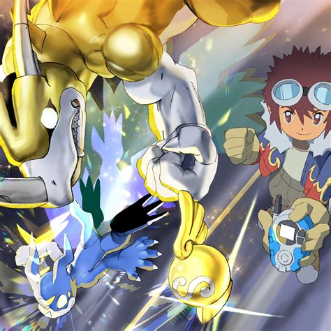 V Mon Motomiya Daisuke And Goldv Dramon Digimon And 1 More Drawn By