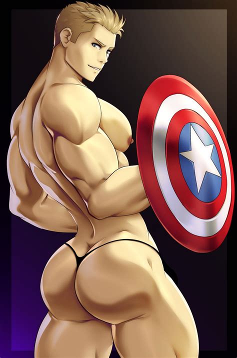 Rule 34 1boy Ass Bara Blonde Hair Briefs Captain America Gasaiv Male
