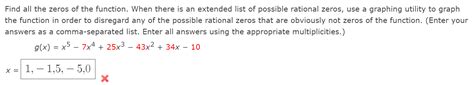 Solved Find All The Zeros Of The Function When There Is An Chegg