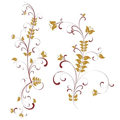 추상 식물 배경 프리미엄 벡터