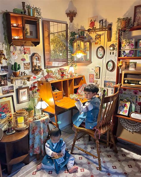 뜨기 빈티지 인테리어•빈티지 드로잉 시간순삭 점심기록🍣 집밖에서 약속이 어쩌다 집밥으로🙃💓 ㅋㅋㅋ호다닥 된장찌개랑 계란말이 준비와 동시에 도착한 그녀