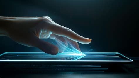 Premium Photo Design An Image Of A Hand Using A Touchscreen Device Show The Interaction With