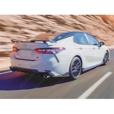 For Toyota Camry 2018 2024 Gloss Black Trd Style Rear Bumper Side