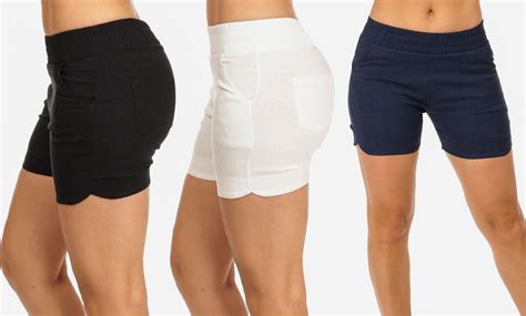Womens Stretch Waist Bermuda Shorts Groupon