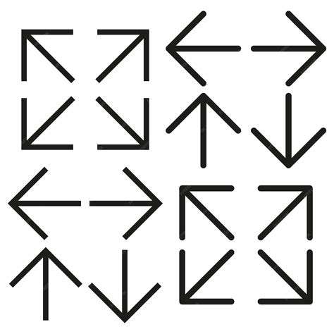 Premium Vector Abstract Geometric Arrow Icons Minimalist Navigation Symbols Simple Arrow Designs
