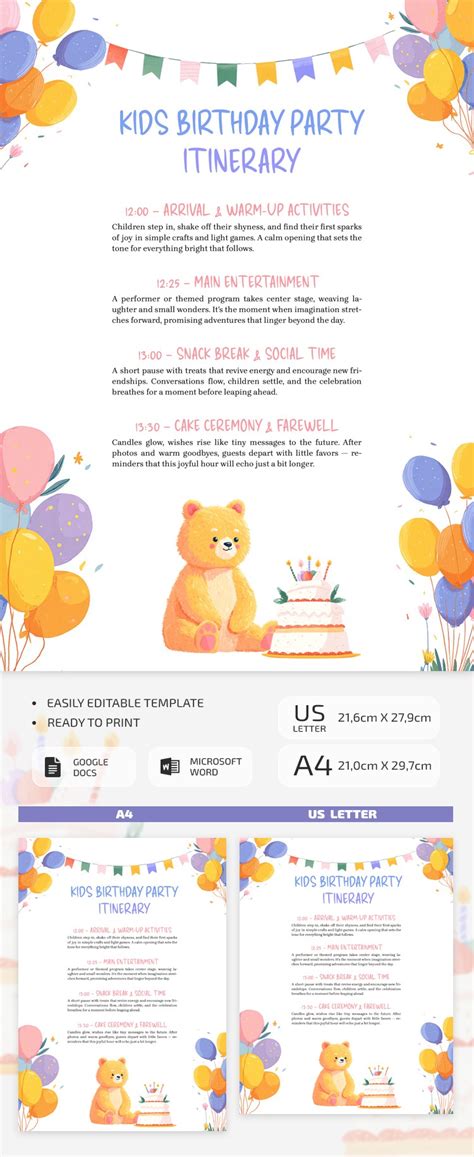 Sample 7th Birthday Party Itinerary 7th Bday Invitation