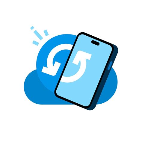 Data Synchronization On The Mobile App Concept Illustration Flat Design