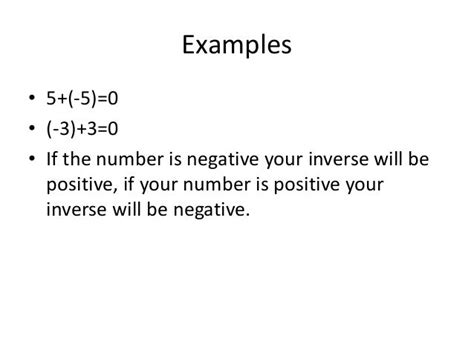 Additive Inverse
