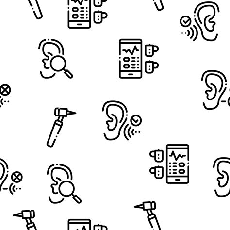 Hearing Human Sense Seamless Pattern Vector 17389582 Vector Art At Vecteezy