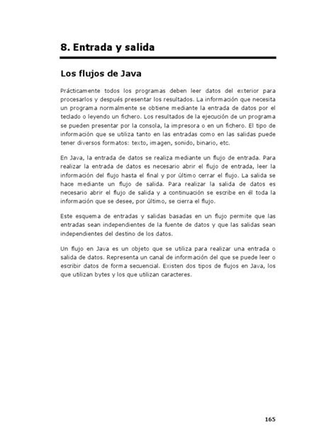flujos y archivos en java pdf java lenguaje de programación