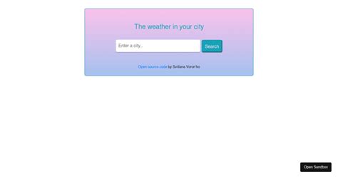 React Animated Weather Examples Codesandbox