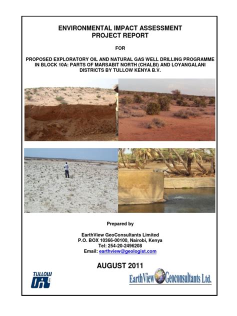 Final Eia Project Report For Block 10a Pdf Environmental Impact Assessment Groundwater