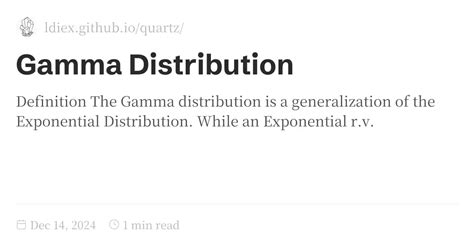 Gamma Distribution