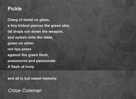 Poems About Pickles Bad Poetry About Condiments Semi