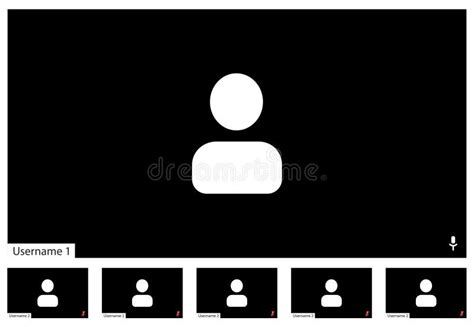 UI UX Template For Video Conferencing And Meetings Application On Desktop Four Users Stock