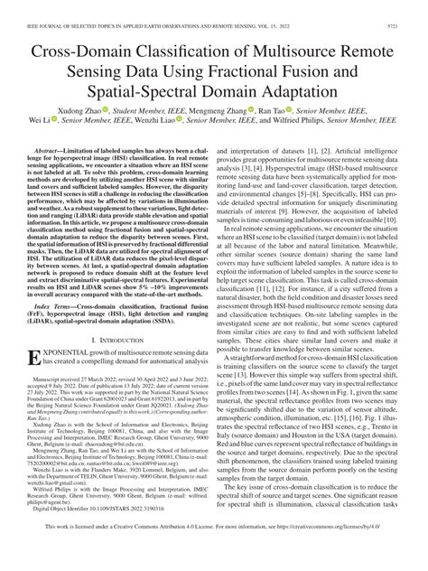 Pdf Cross Domain Classification Of Multisource Remote Sensing Data Using Fractional Fusion And
