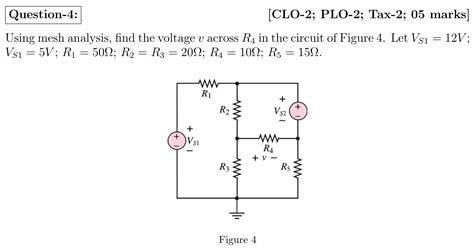Solved Question CLO PLO Tax Marks Using Mesh Chegg Com