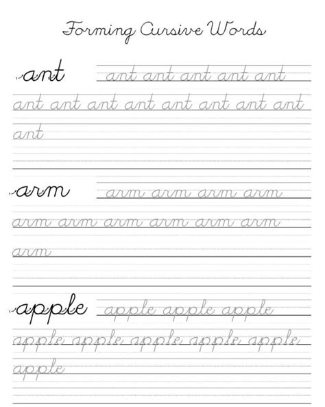 Cursive Join Practice Worksheets Free Image And Pdf Printables