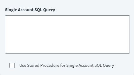 Account Query Settings